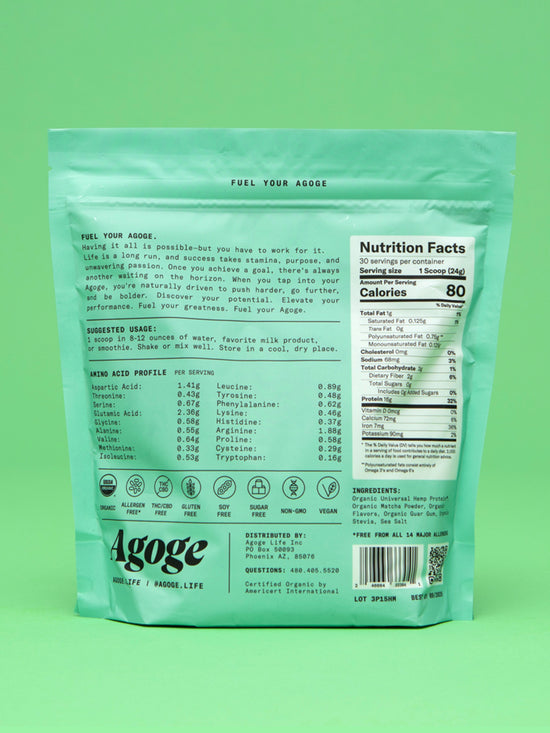 Agoge Universal Hemp Protein - Matcha